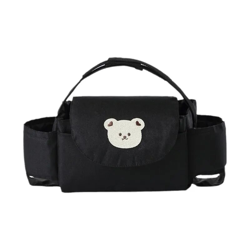 Сумка для хранения подвесной сумки для детской коляски-black-bear