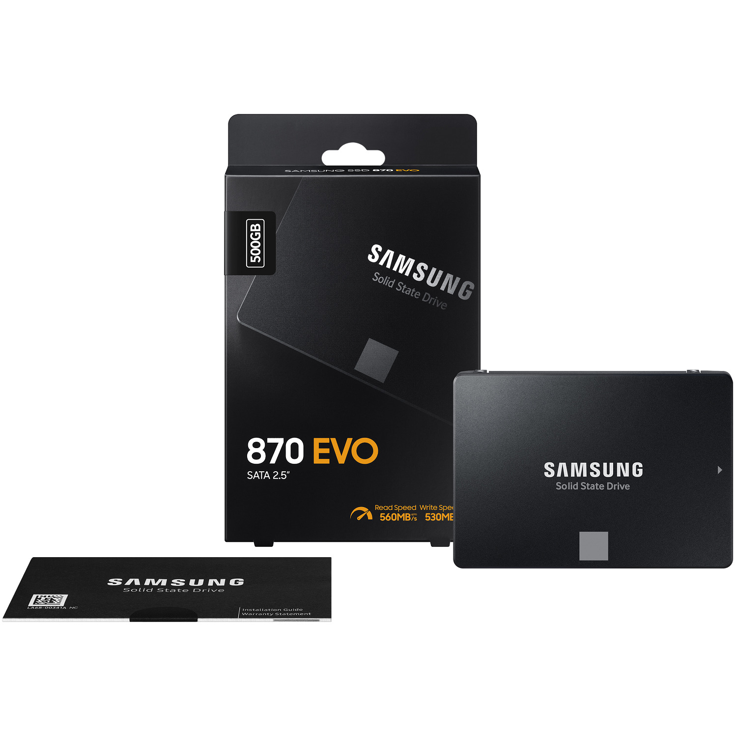 Твердотельный накопитель SSD Samsung 870 EVO 500 ГБ 2.5 SATA (MZ-77E500BW)
