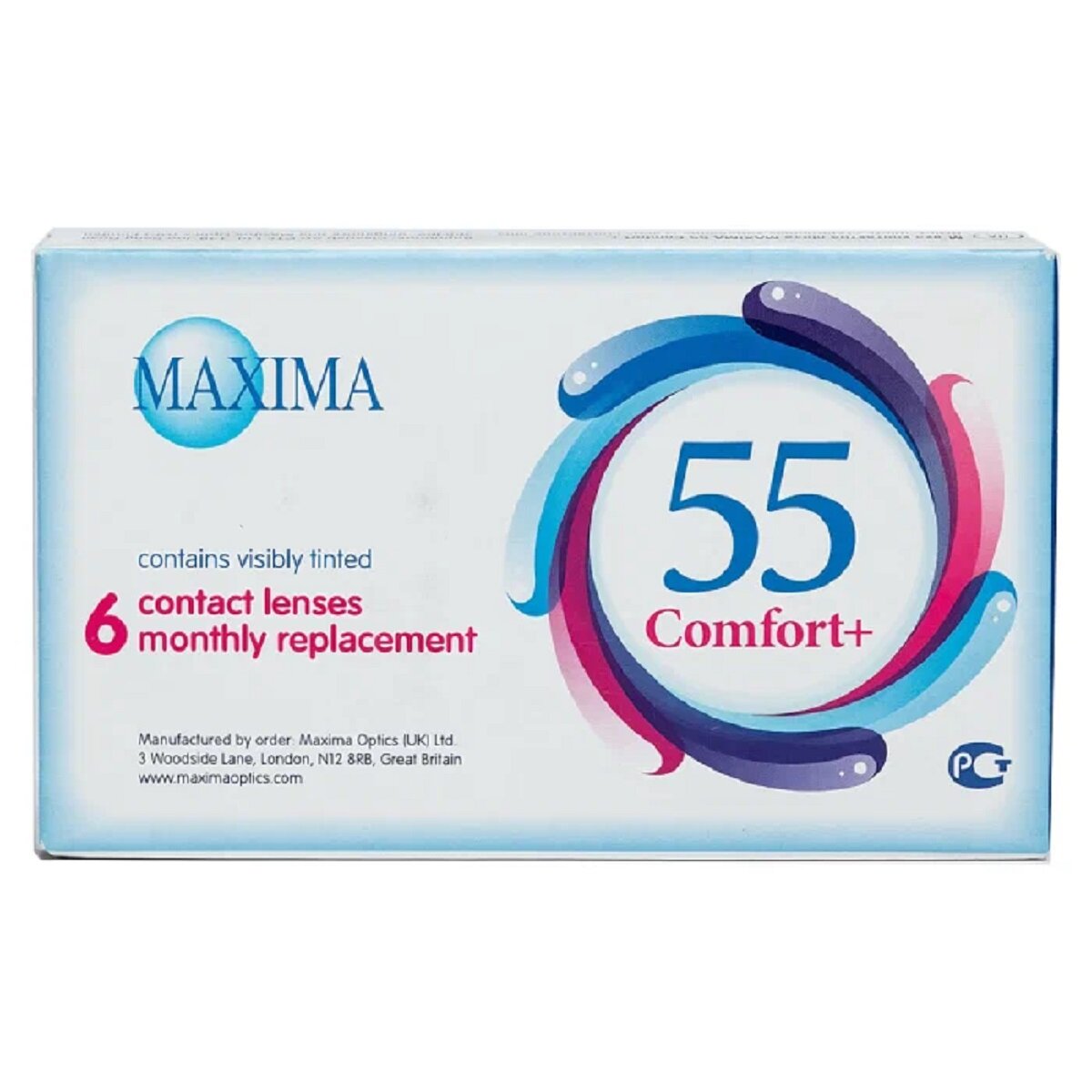 Контактные линзы Maxima Comfort Plus 55, -6.5, дневные, Великобритания, 6 шт.