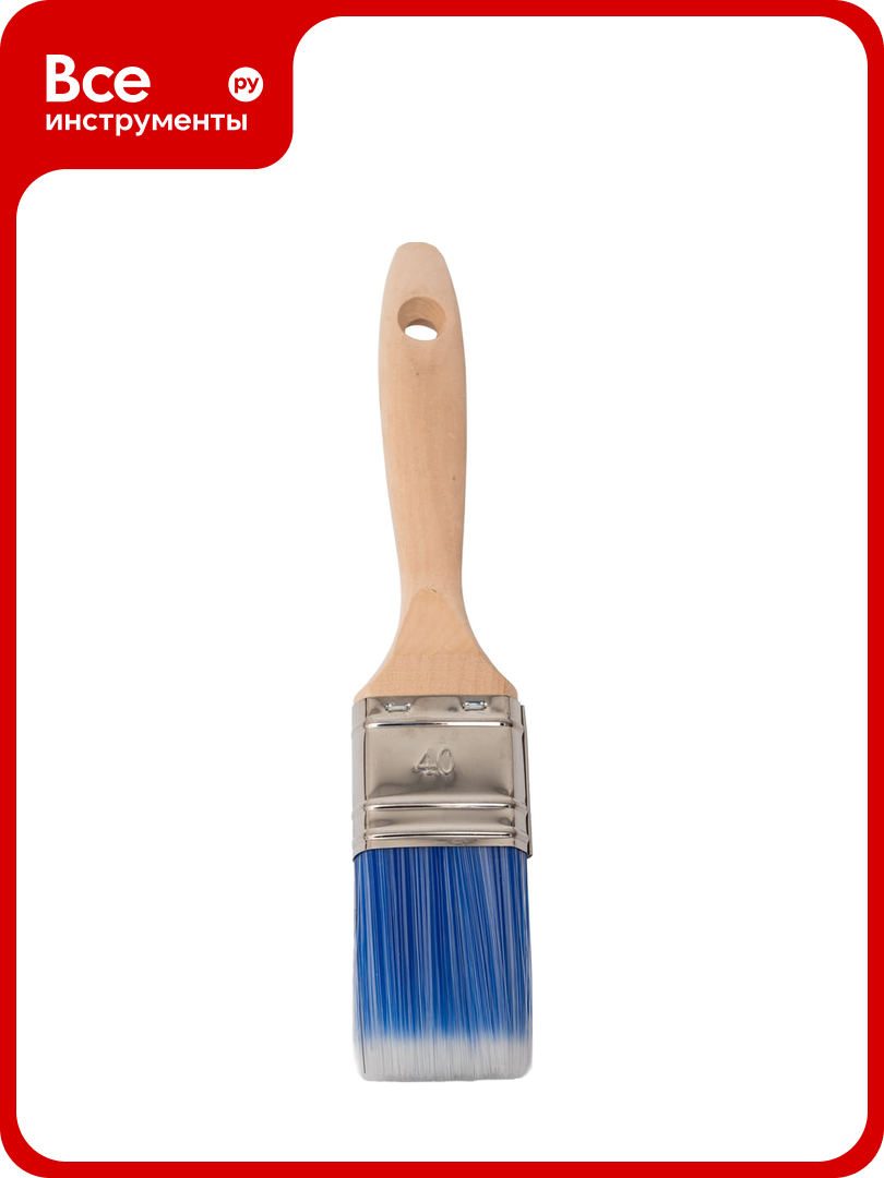 Плоская кисть HARDY SELECT серия 21 ТОП 90, 40 х 19 мм 0204-215240, профессиональная, деревянная рукоять