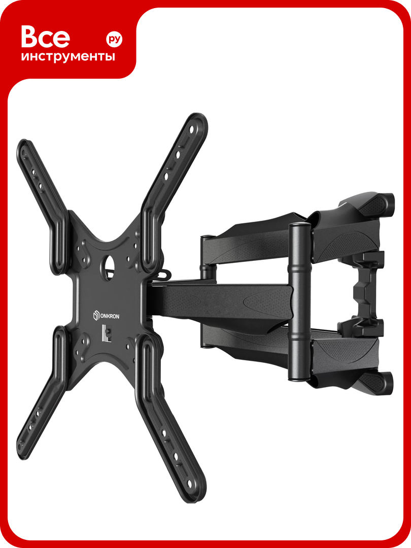 Наклонно-поворотный кронштейн для телевизора 40-75 ONKRON M5 Black M5B