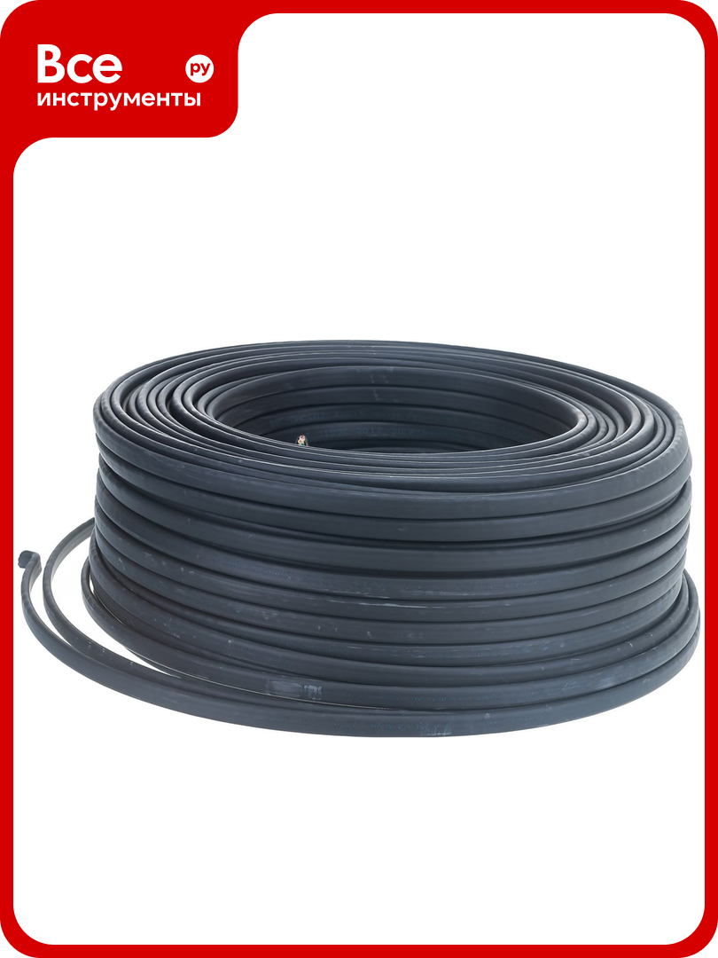 Кабель ЭлПроКабель твердый плоский негорючий ВВГп-нг 3х2,5 ГОСТ 100М 4630017849260