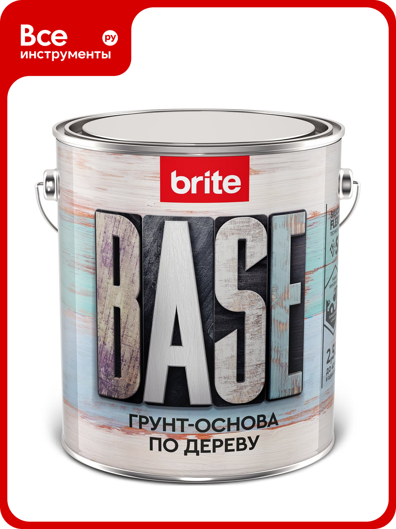 Грунт-основа по дереву BRITE FLEXX ведро 2.5 л 212415