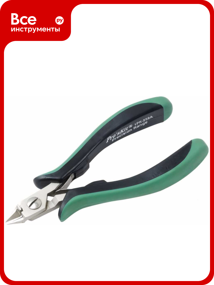 Кусачки Pro'sKit 1PK-258A 00192011 диагональные, углеродистая сталь, двухкомпонентные рукоятки
