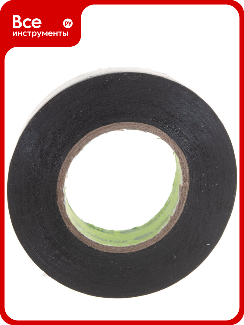 Изолента СИБРТЕХ ПВХ, 19 мм х 20 м, 130 мкм, черная 88794