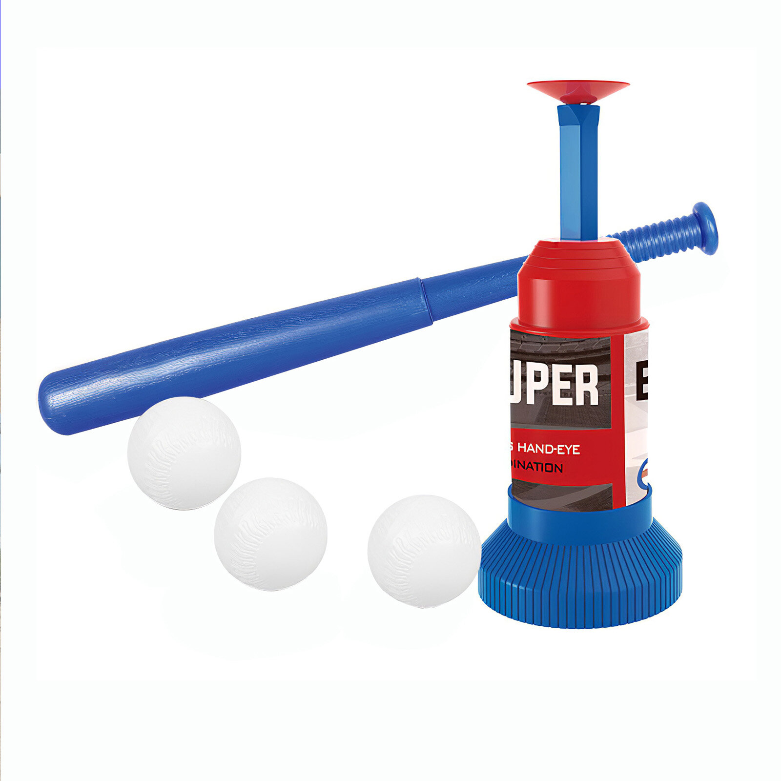 Бейсбольный Набор: Полуавтоматический Запускатель 6 Мячей Регулируемая Бита Для Детей 2-12 Лет - Улучшает Навыки Портативный Тренажер Для Начинающих