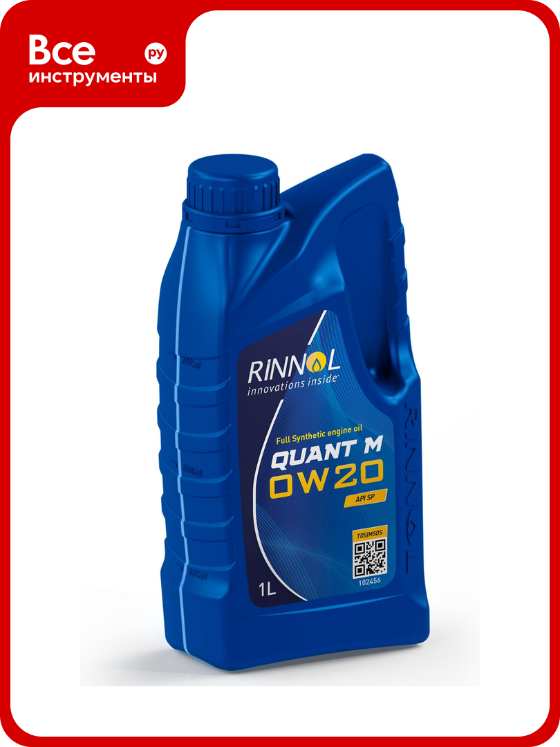 Масло моторное синтетическое RINNOL QUANT M 0W-20 e1L 102456 с синтетической базой для легковых и дизельных автомобилей