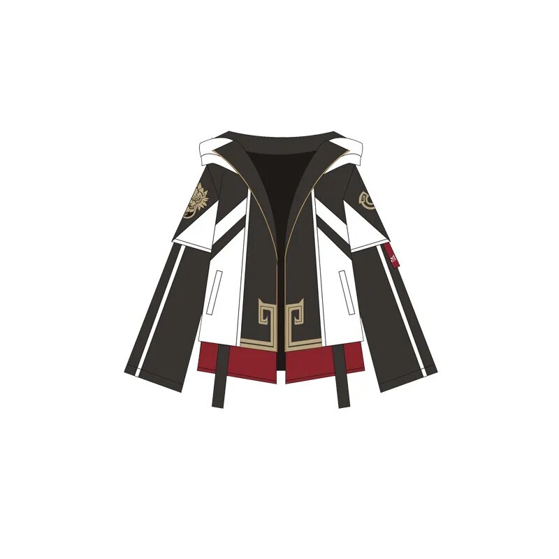 Косплей костюм аниме Honkai: Star Rail JingYuan Черный, XL, Coat