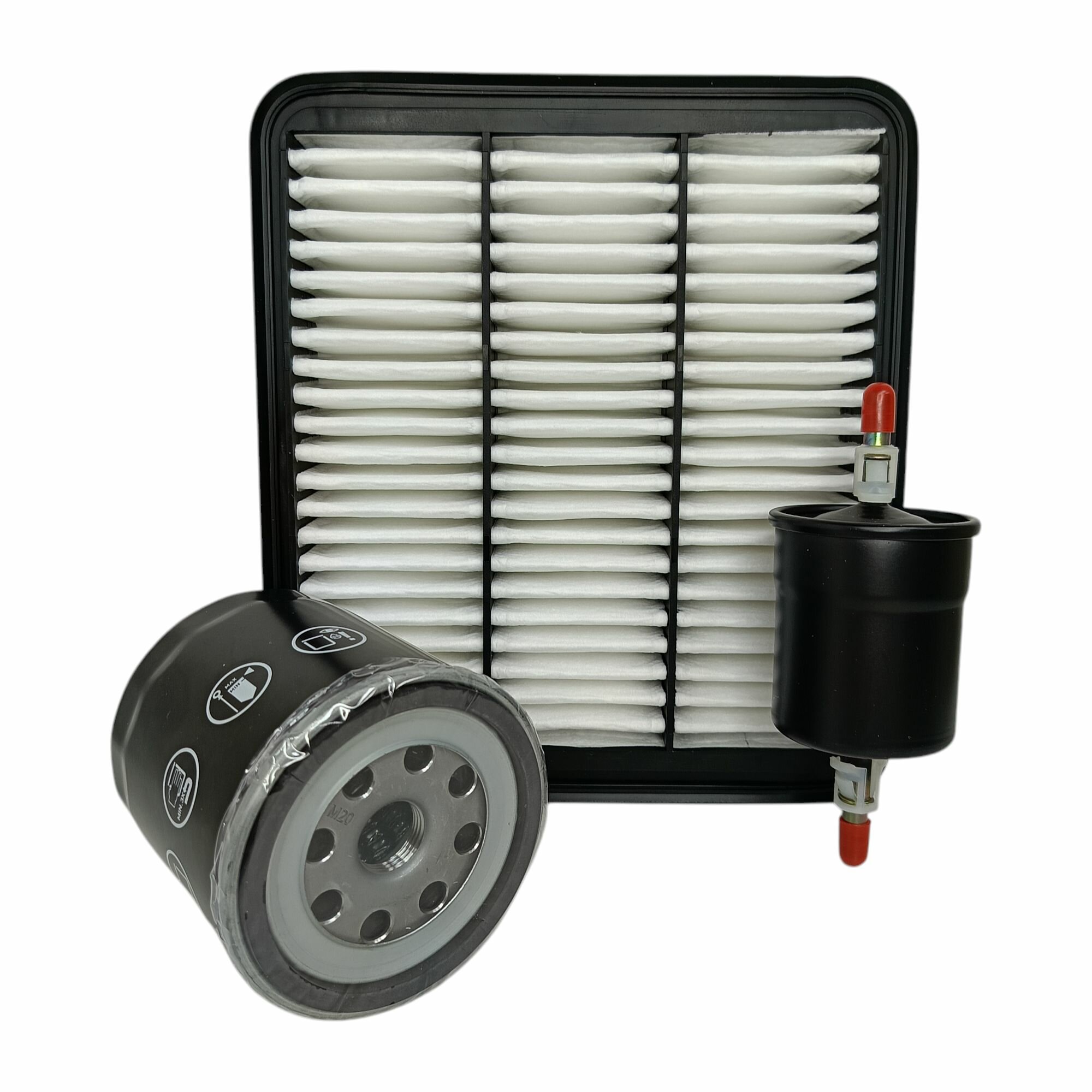 Фильтр воздушный + масляный + топливный комплект Чери Тигго Фора (Chery Tiggo 1,6-1,8-2,0(двс актеко), Fora 1,6-2,0)