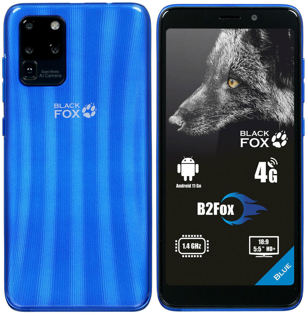 5.5" Смартфон Black Fox B2 Fox 8 ГБ (Fox B2 Fox) синий - 4 х 1,3 ГГц, 1 Гб, 2SIM, IPS, 1440x720, камера 8 Мп, 4G, GPS, 2200 мА*ч