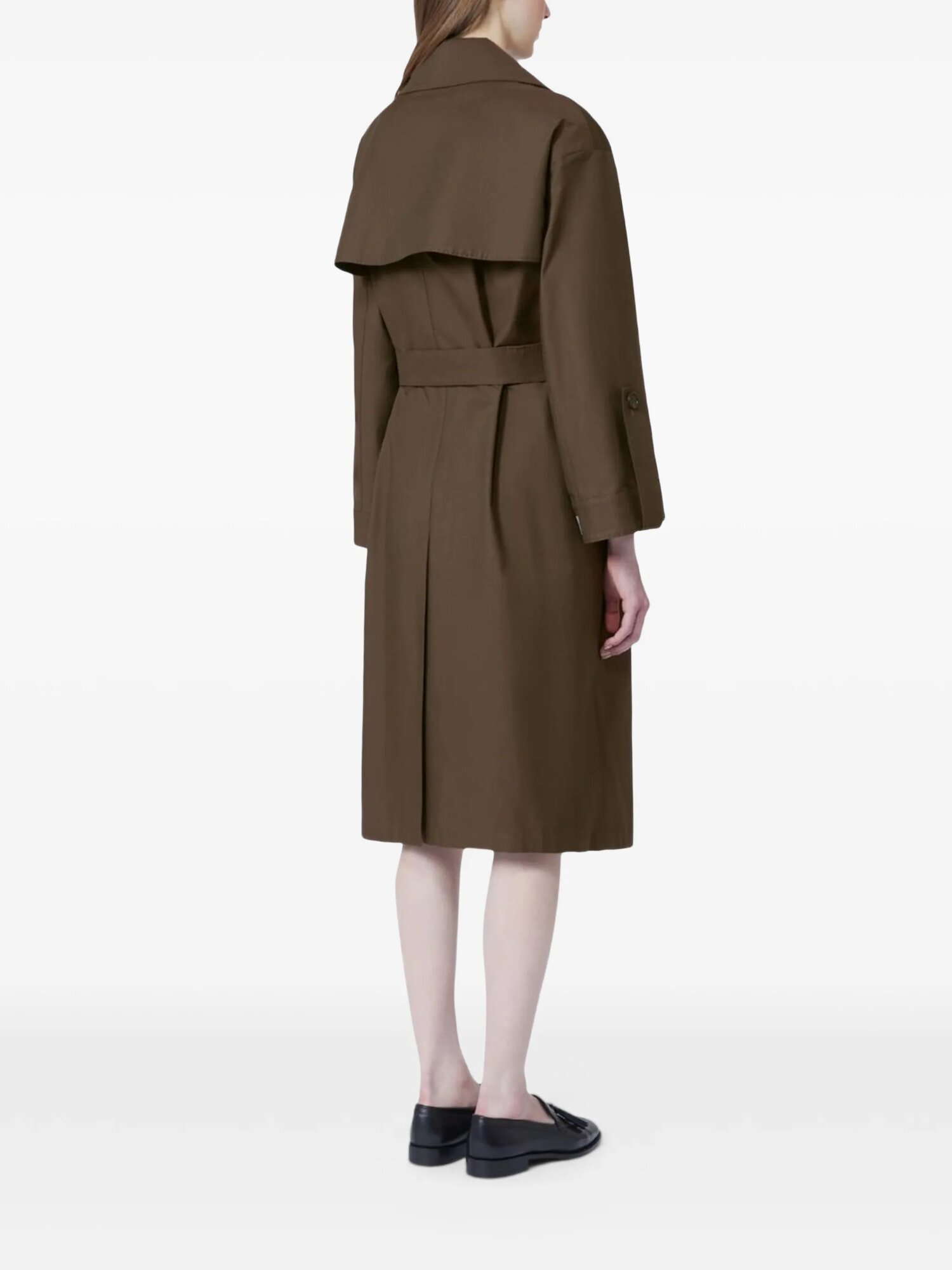 Куртка Max Mara Belted cotton jacket, размер 42, brown — фото 1