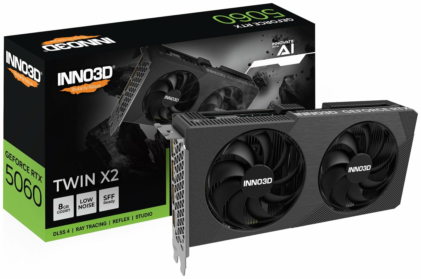 Видеокарта INNO3D GeForce RTX 5060 TWIN X2 8GB (N50602-08D7-195071N)