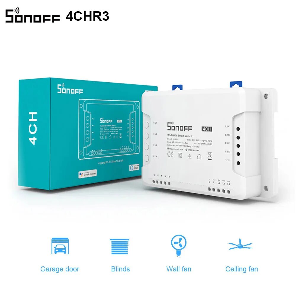 SONOFF 4CH R3 Wi-Fi реле, комплект 2шт