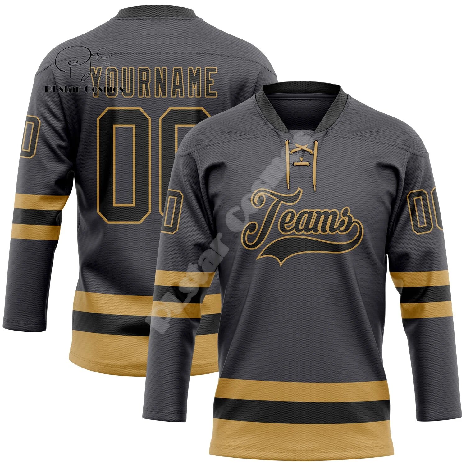 Имя логотип граффити татуировка ретро винтажные хоккейные майки рубашки с длинным рукавом 3D принт Harajuku уличная одежда пуловер повседневный X14