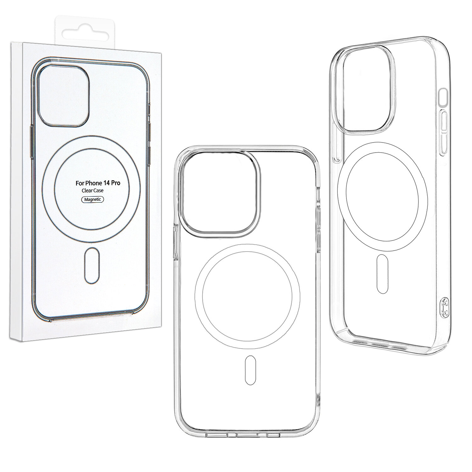Чехол iPh 14 Pro Clear Case (MagSafe) TPU+PC