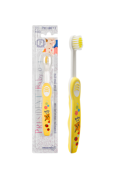 Зубная щетка President Baby (0-4 лет), желтая