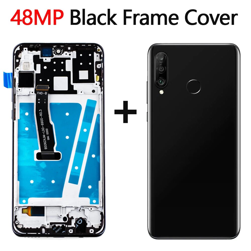 6,15 "Новый качественный ЖК-дисплей для HUAWEI P30 Lite, сенсорный экран для HUAWEI P30Lite, экран Nova 4e MAR-LX2 AL01, дигитайзер в сборе 48MP Black Kit