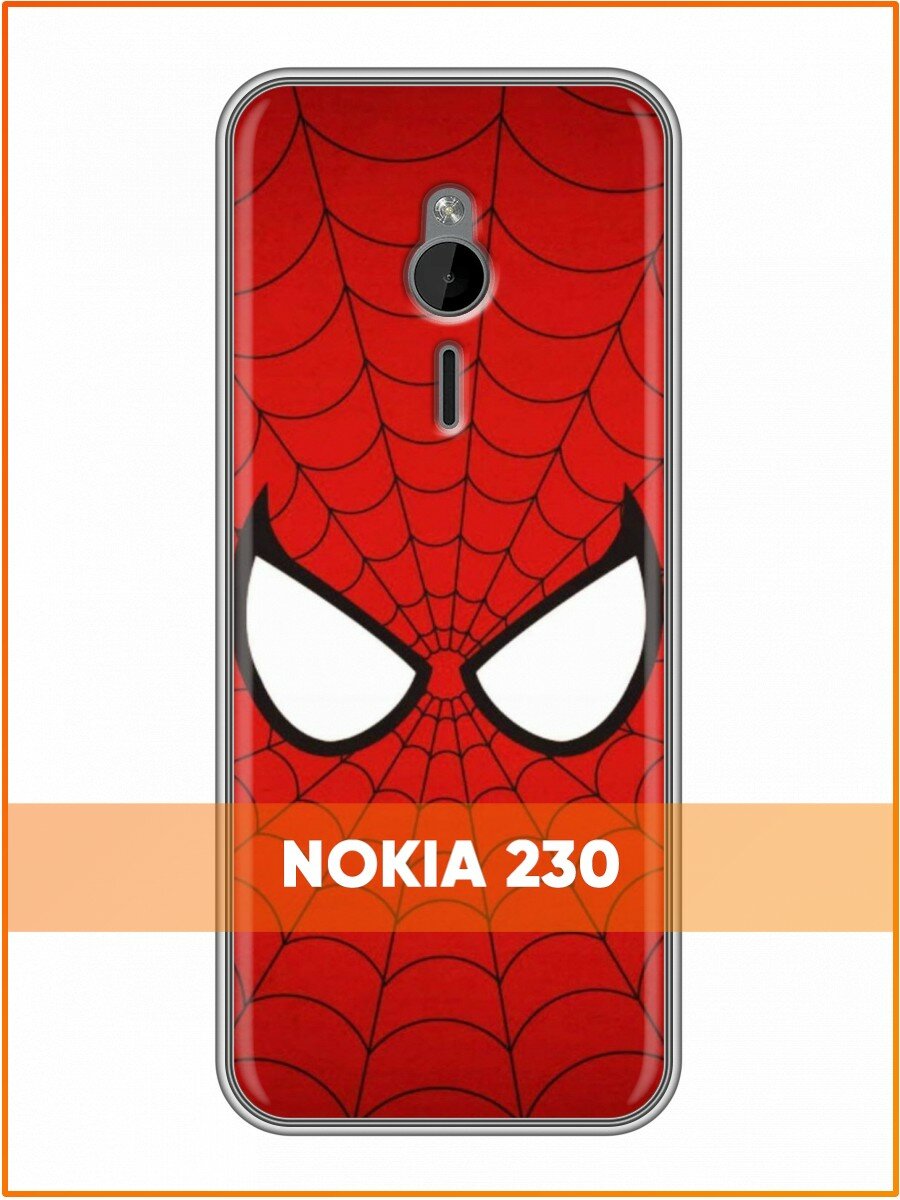 Чехол для Nokia 230 с принтом Глаза Человека Паука (Нокиа 230)