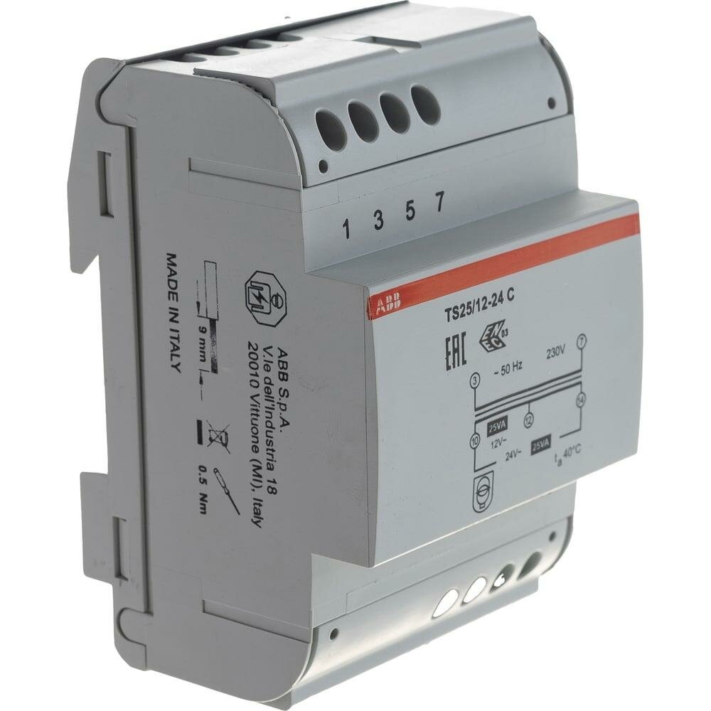 Трансформатор безопасности ABB TS25/12-24C разделительный 2CSM251043R0811
