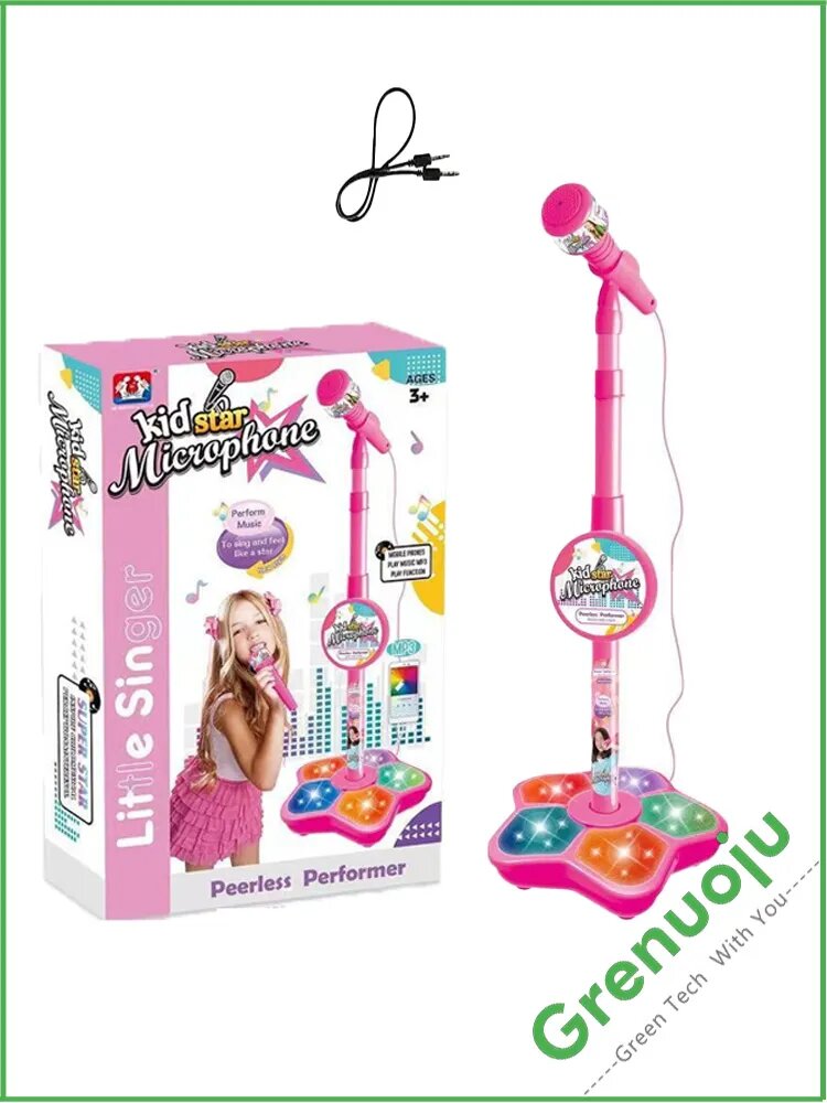 Детский микрофон с подставкой, караоке, песня, музыкальный инструмент, игрушки для тренировки мозга, подарок на день рождения для девочек и мальчиков