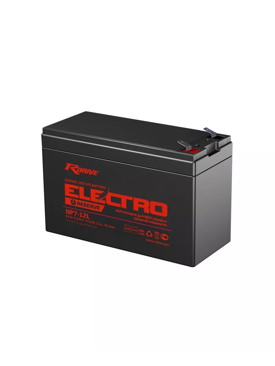 Аккумулятор RDrive ELECTRO RESERVE NP7-12L 12V 7.5Ач