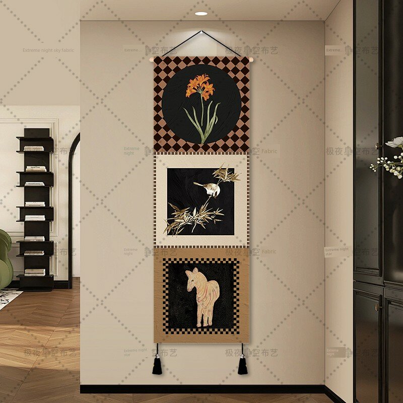 Французский ретро-гобелен в стиле середины века для декора стены за диваном в гостиной, высококачественное