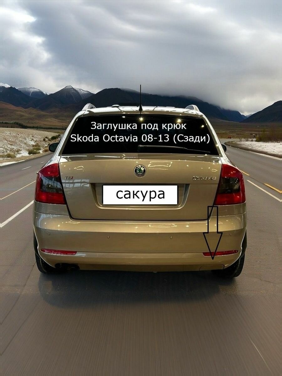 Заглушка под крюк Skoda Octavia 08-13 (Сзади)