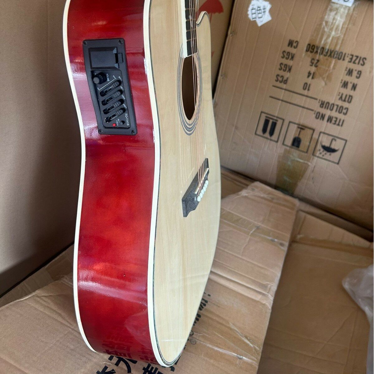 2026 Полированная народная гитара, деревянная гитара, 41inch целлулоидных краев, глянцевый народный инструмент, кросс-бордер, одночастный дропшиппинг