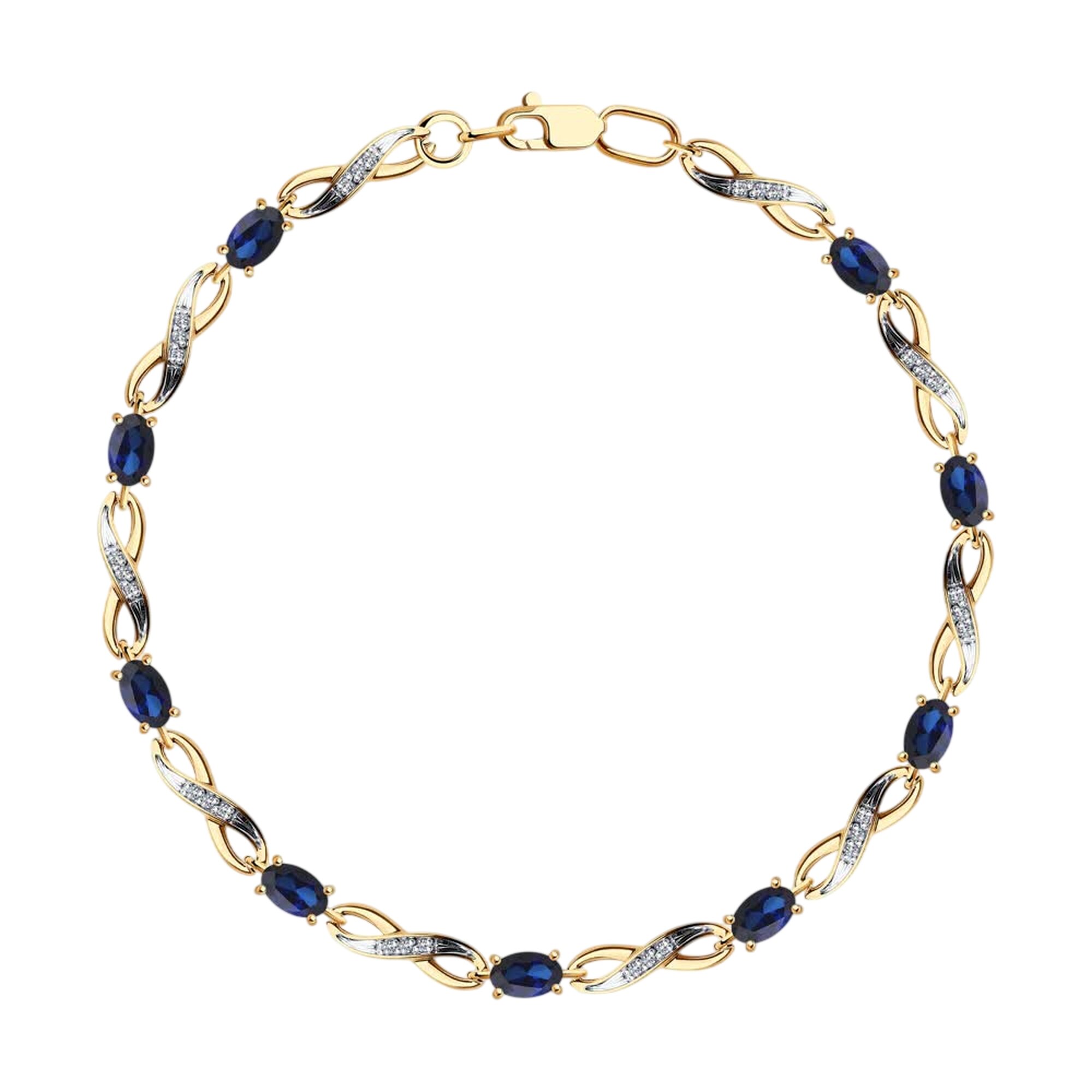 Браслет, красное золото, 585 проба, бриллиант