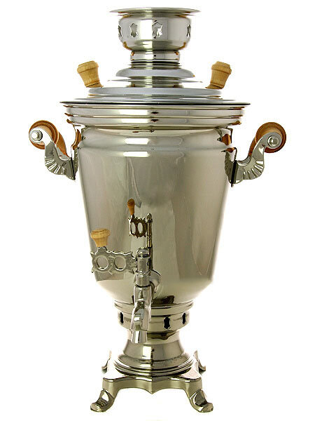 Электрический самовар 4 л Рюмка никелированный с автомотическим отключением