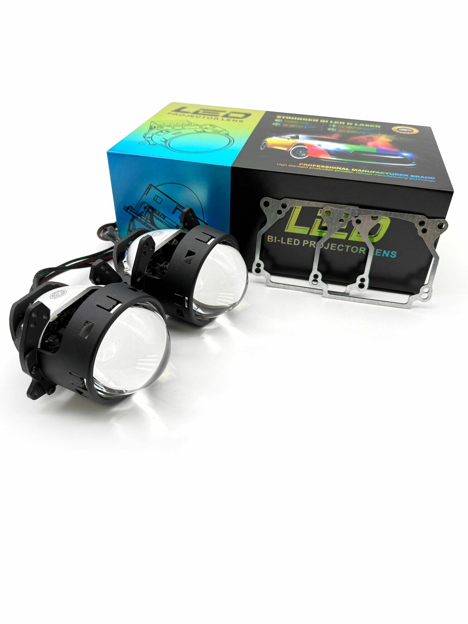 Светодиодные билед модули GQ L8D на Kia Sorento 2 2009-2012 / Линзы bi-led gq L8D для Киа Соренто 2