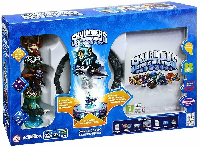 Игра Skylanders: Spyro's Adventure Стартовый набор: игровой портал, игра, фигурки: Spyro, Trigger Happy, Gill Grunt Русская Версия PC Дис.