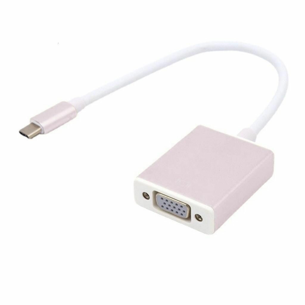 Кабель USB C VGA, чёрный, Глод