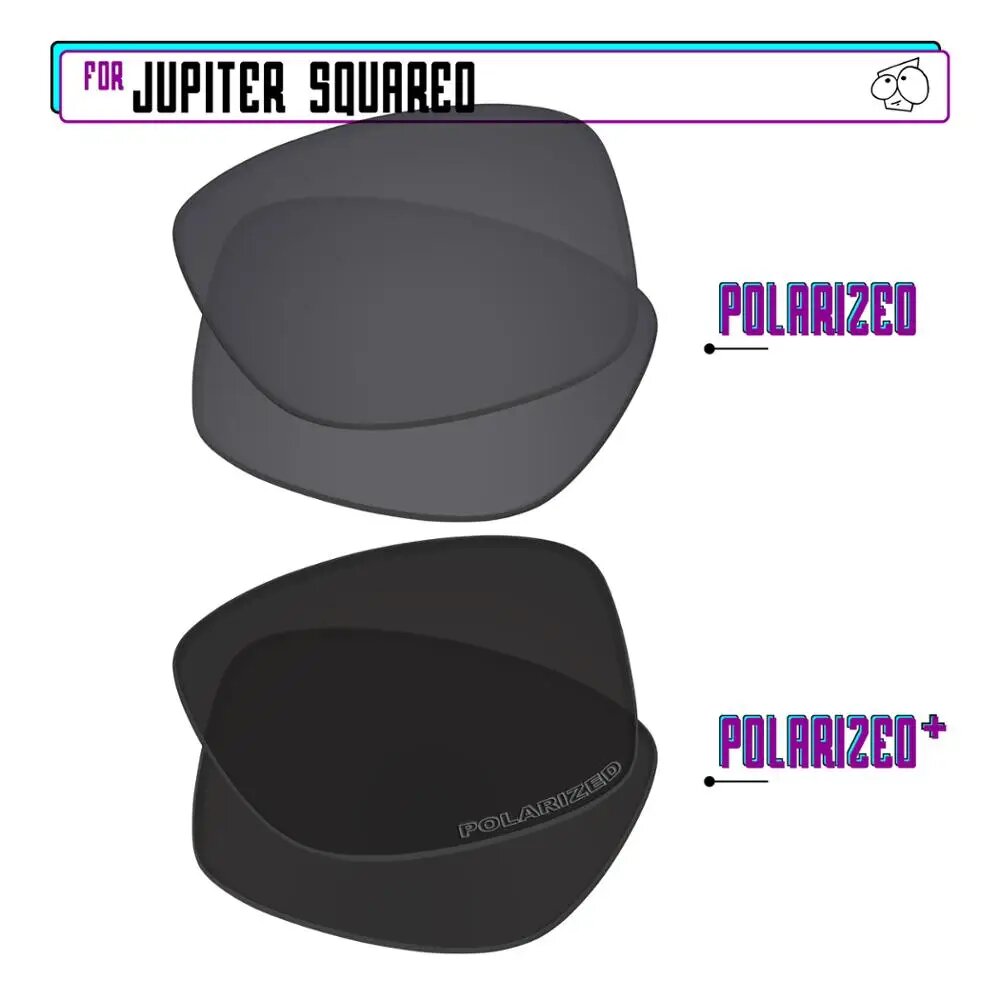 EZReplace Поляризованные линзы Oakley Jupiter Squared, Черный