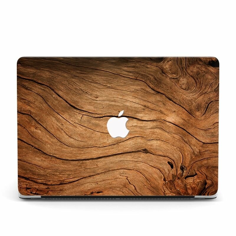 Чехол для MacBook Pro 14 M1 M2 M3 M4 / Пластиковая накладка с защитой от отпечатков для Макбук Про 14 2021 2023 2024 (A2442 A2779 A2992 A2918 A3401 A3185 A3112) текстура древесного зерна