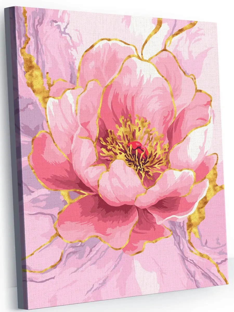 Розовый бутон Картина по номерам на холсте 40х50 см