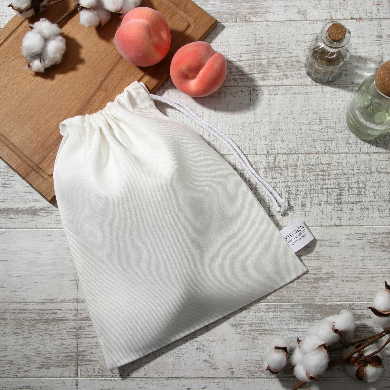 Мешочек текстильный Этель Home collection 27х34 см, белый, 100%лён