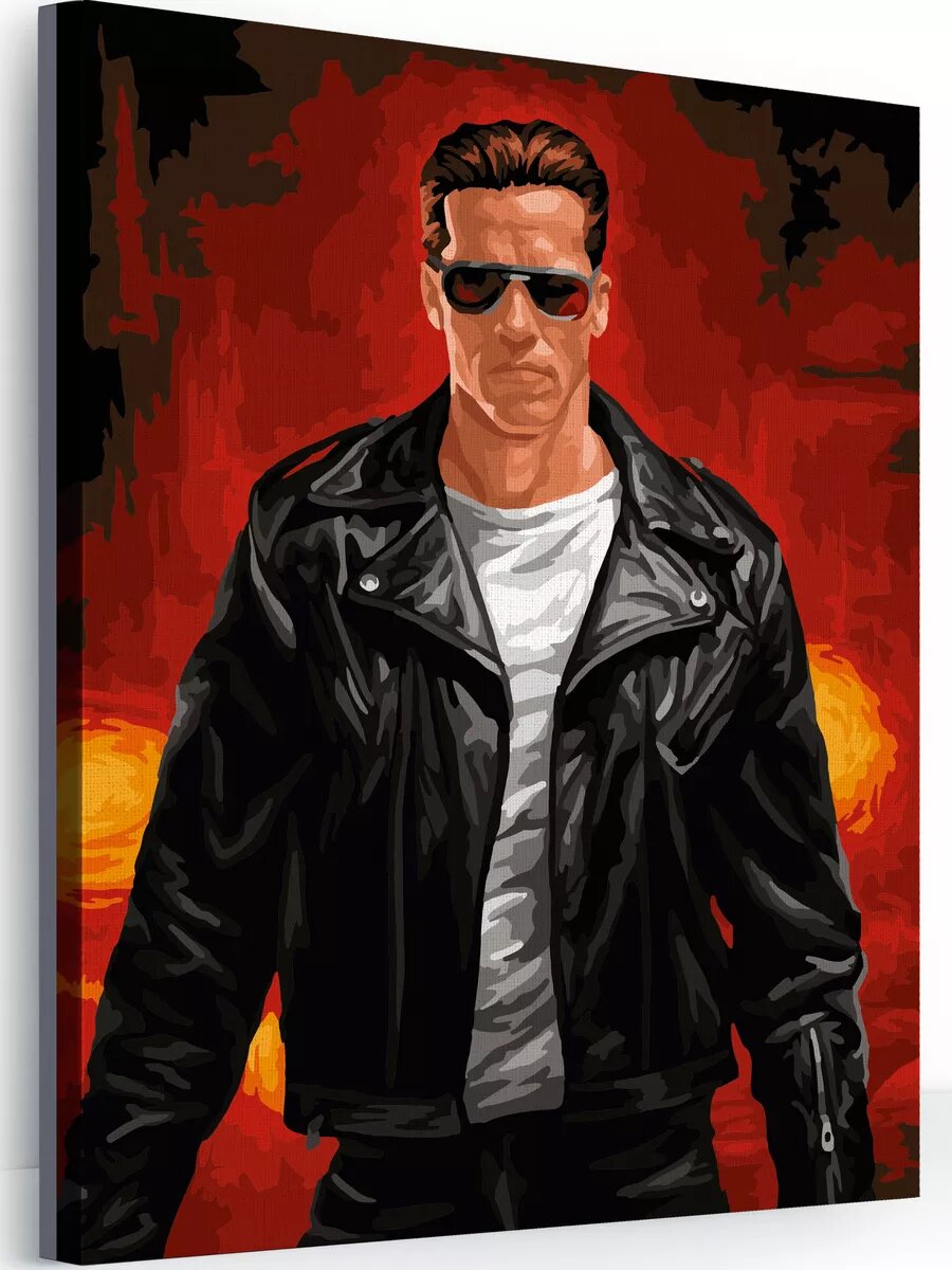 Картина по номерам на холсте с подрамником 40х50 см Терминатор