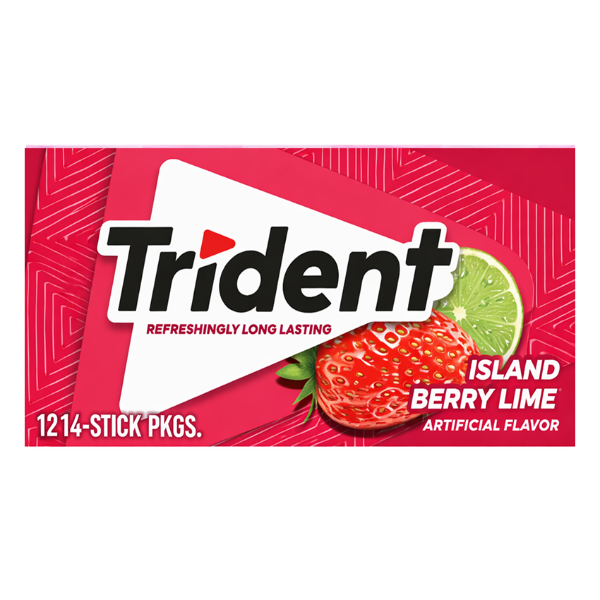 Trident Island Berry Lime Жевательная резинка 25 гр