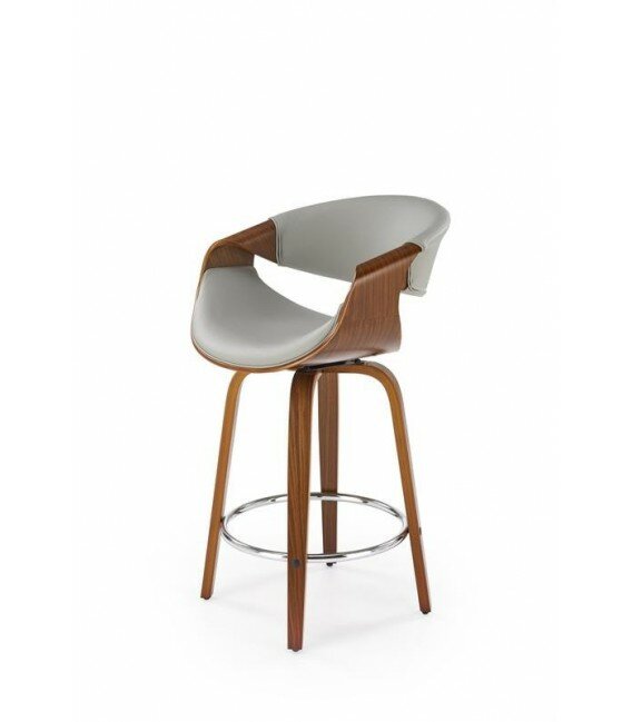 Барный стул Halmar H-123 (серый/орех)