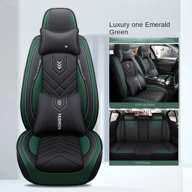 Универсальные автомобильные чехлы на сиденья для CITROEN, все модели автомобилей C4, Picasso, C3, C5, C6, DS4, DS5, DS6, DS7, автомобильные аксессуары Green 5-seater