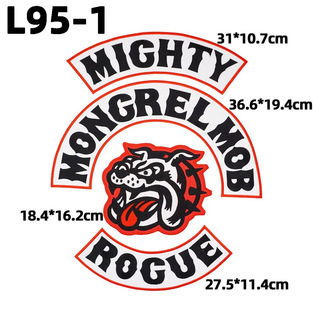 Нашивка Sons of Anarchy Красный, L95-1 iron on