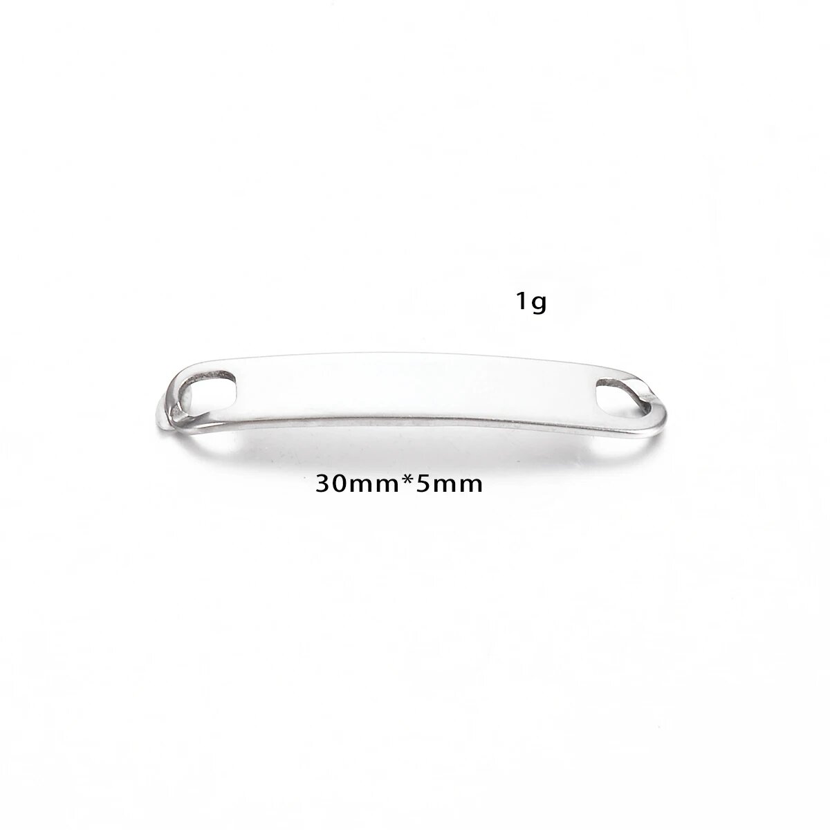 20 серебряных стальных прямоугольных заготовок для бижутерии 5mm