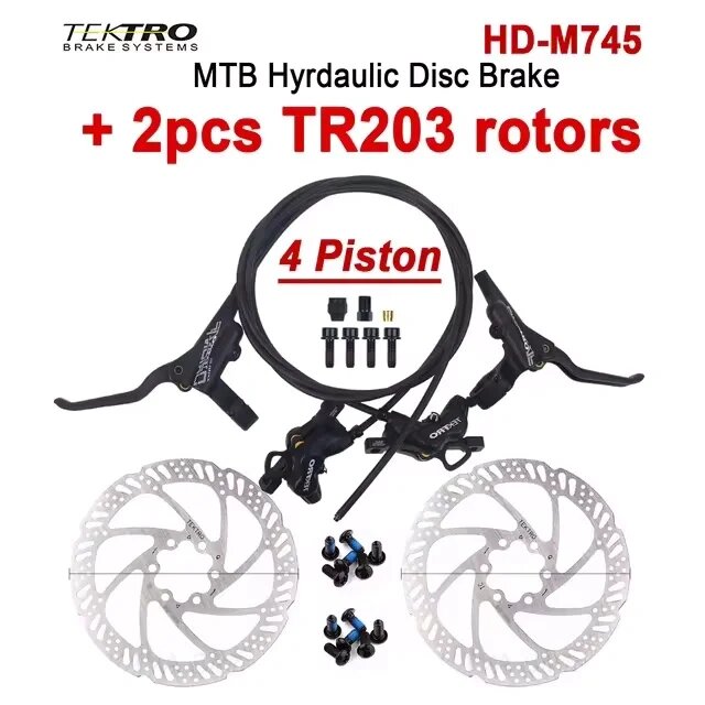 TEKTRO HD-M745 Гидравлический дисковый тормоз для горного велосипеда A Pair With 203
