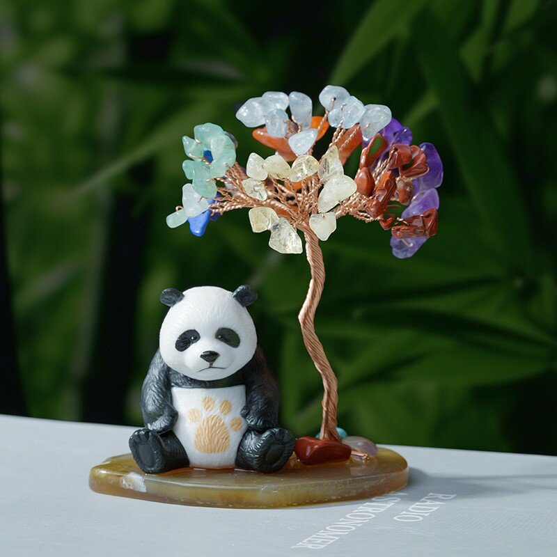 Хит продаж за рубежом: денежное дерево из натурального разноцветного кристаллического гравия, декоративное изделие из массива дерева для украшения домашнего стола, украшение в виде денежного дерева.