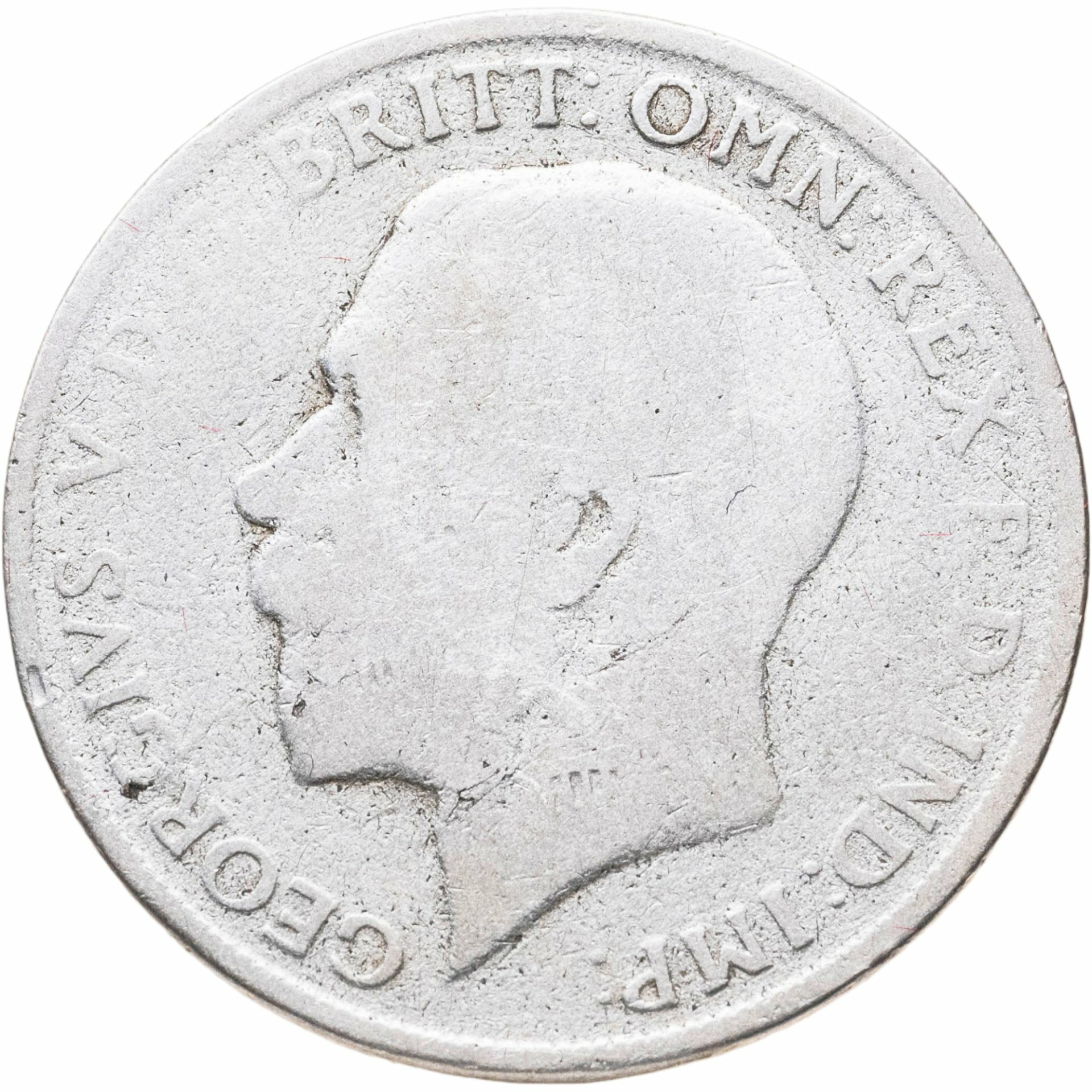 Великобритания 2 шиллинга флорин, shillings 1921, Серебро 500, в сохранности F
