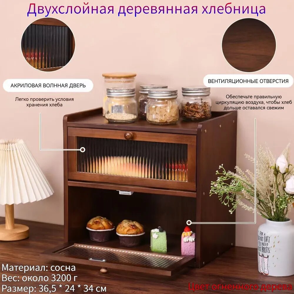 Хлебница, 36.5 см х 36.5 см х 34 см, хлебницы, данные карточки