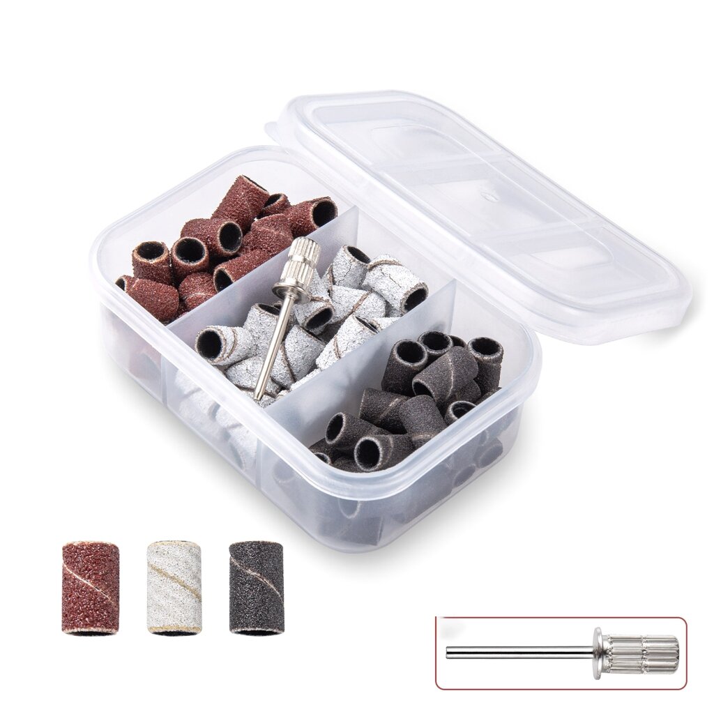 1 коробка набора инструментов для полировки ногтей-коричневых, белых и черных 75 капсул 1