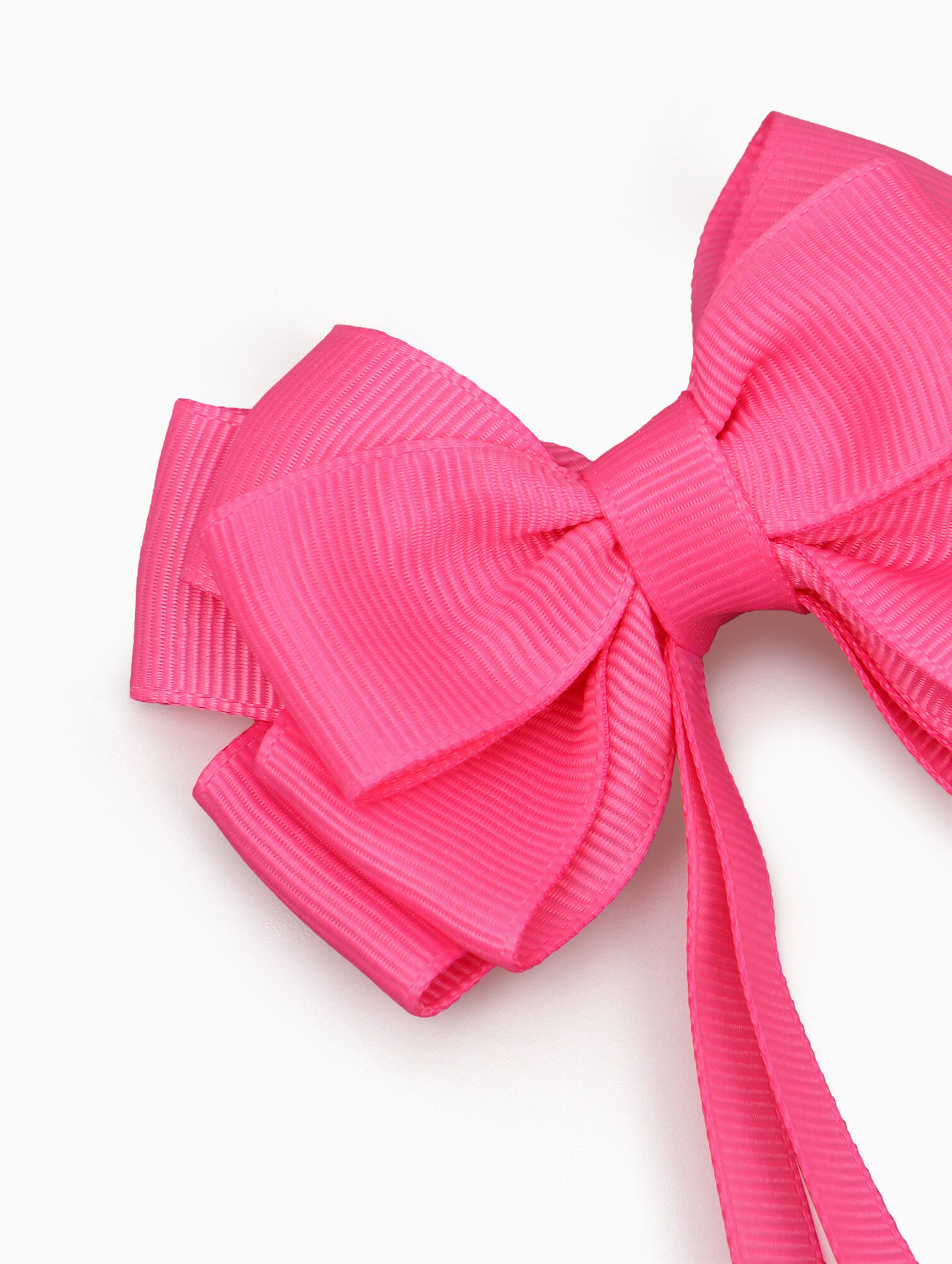 Набор бантов для волос, 2 шт. на заколке с лентами, розовый.