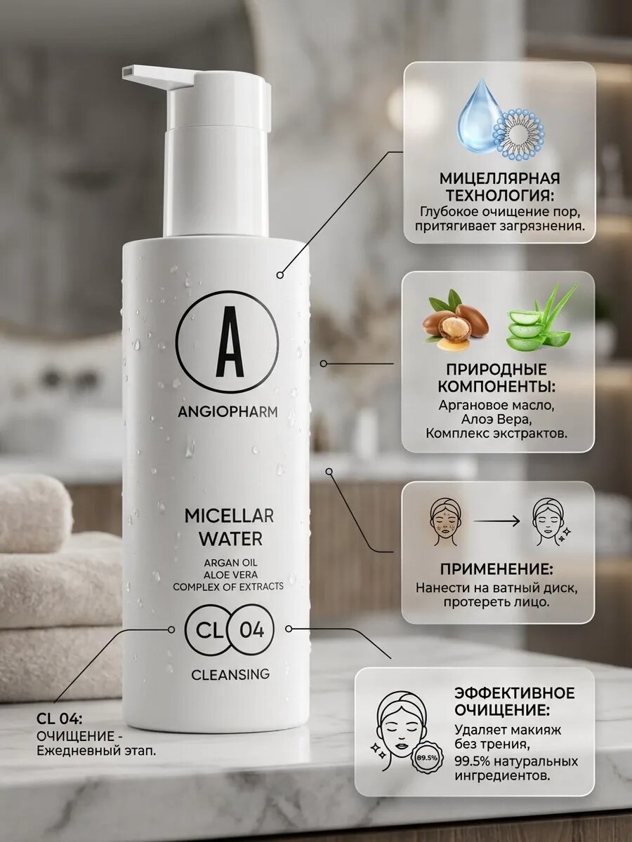 Мицеллярная вода с арганы 200 мл